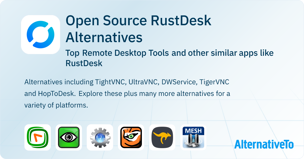 Open Source RustDesk Alternatives: Top 12 Remote Desktop Tools | AlternativeTo