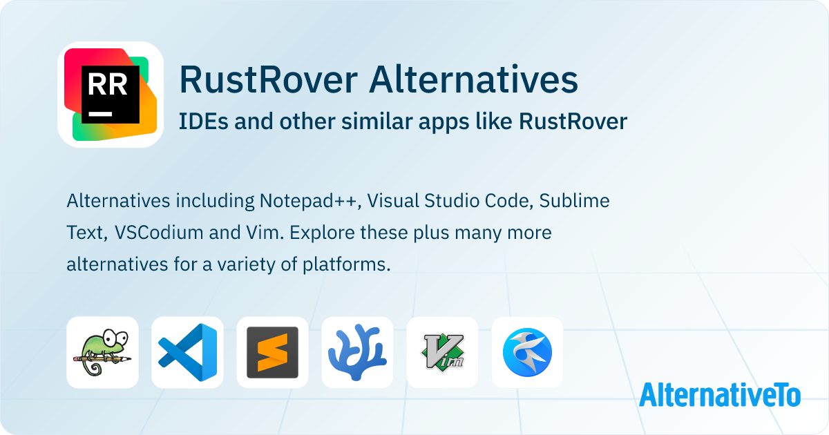 RustRover Alternatives: Top 12 IDEs & Similar Apps | AlternativeTo