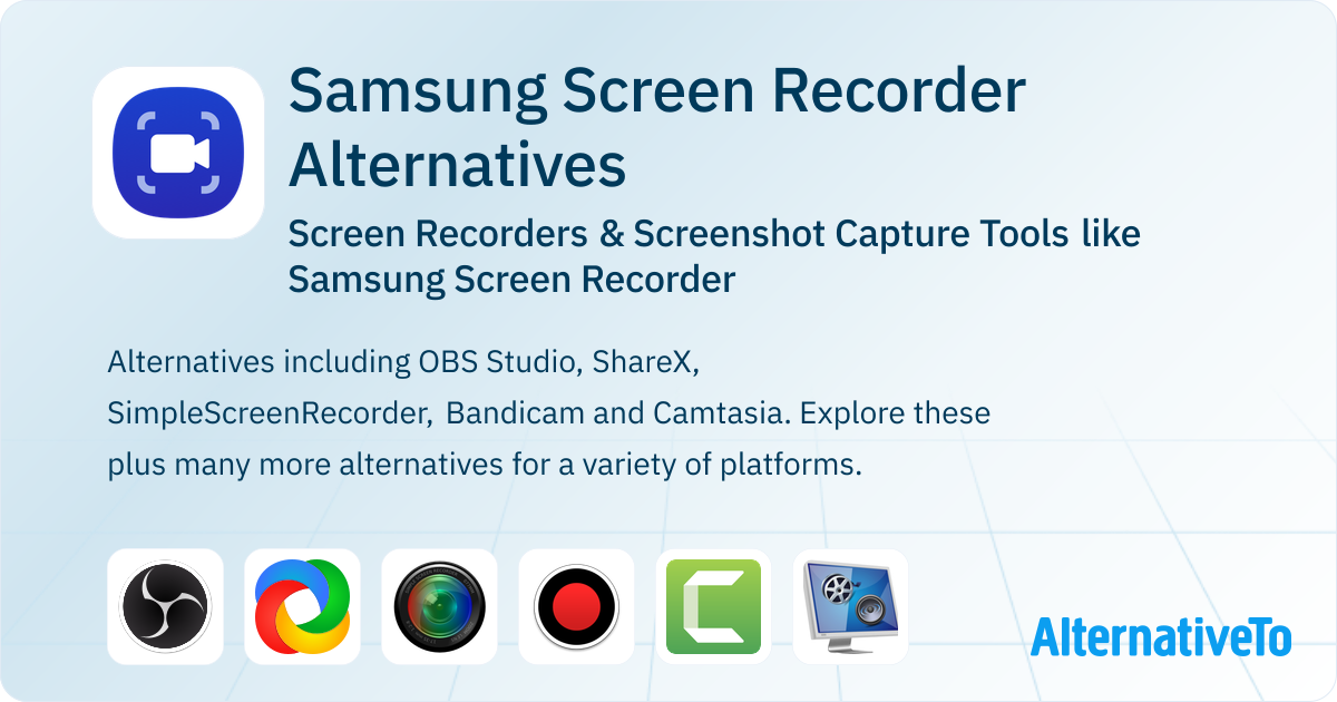 Samsung Screen Recorder Alternatives: Top 12 Screen Recorders ...