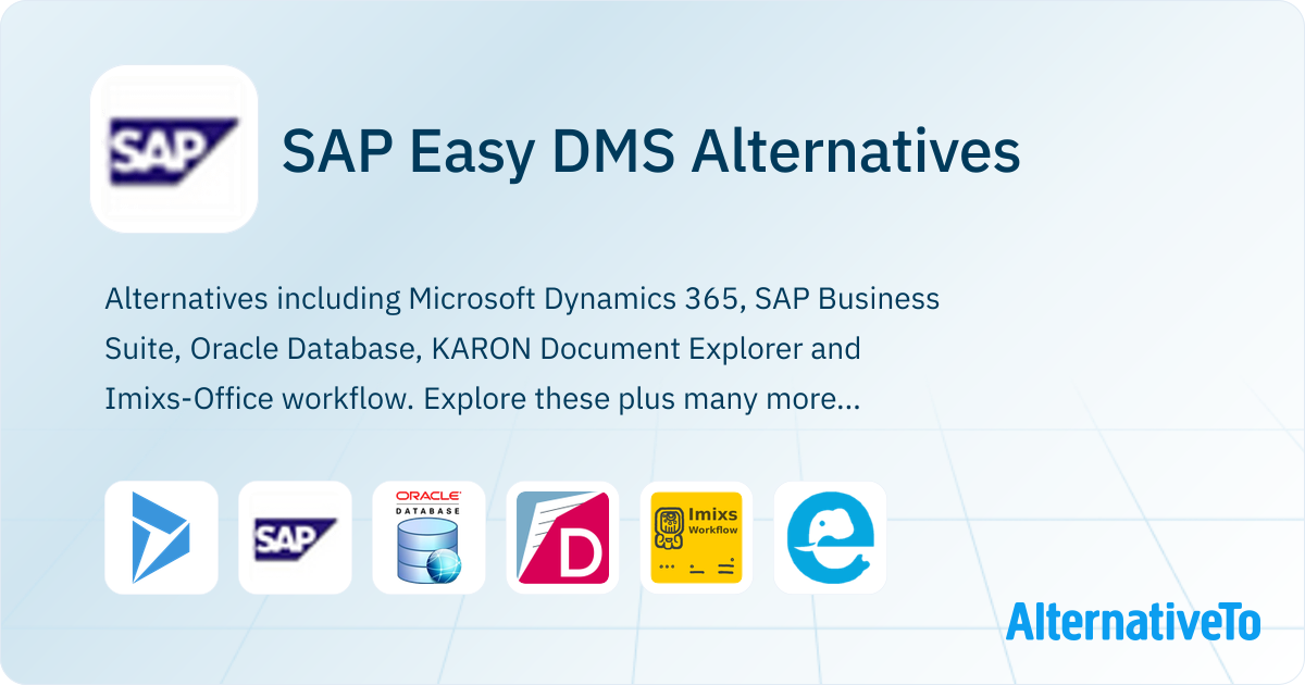 SAP Easy DMS Alternatives - Explore Similar Software | AlternativeTo