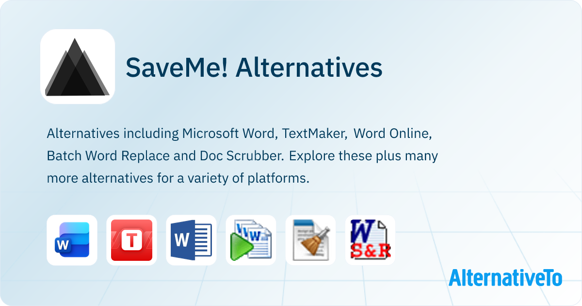 SaveMe! Alternatives - Explore Similar Software | AlternativeTo