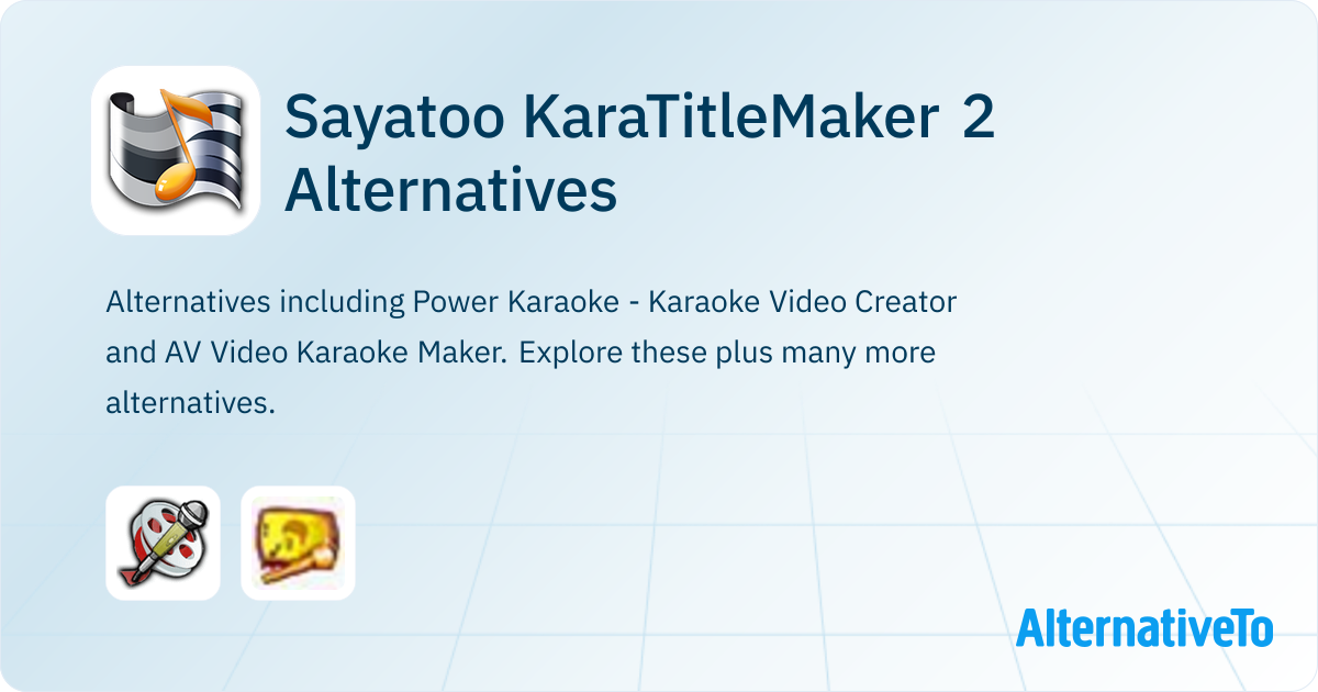 Sayatoo KaraTitleMaker 2 Alternatives - Explore Similar Software ...