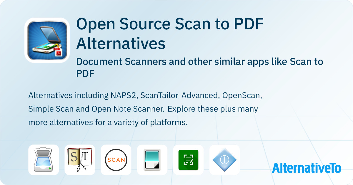 Open Source Scan to PDF Alternatives: Top 14 Document Scanners ...
