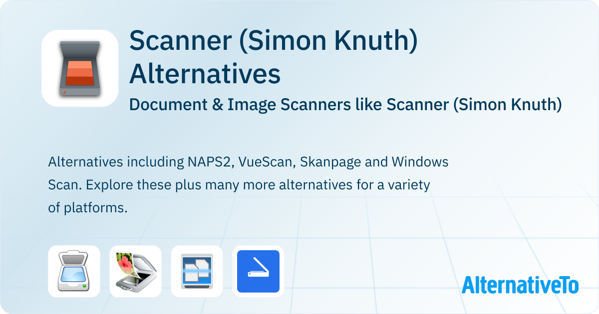 Scanner (Simon Knuth) Alternatives: Top 4 Document Scanners | AlternativeTo