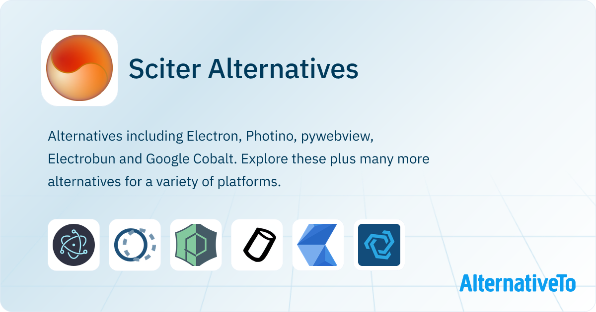 Sciter Alternatives - Explore Similar Software | AlternativeTo