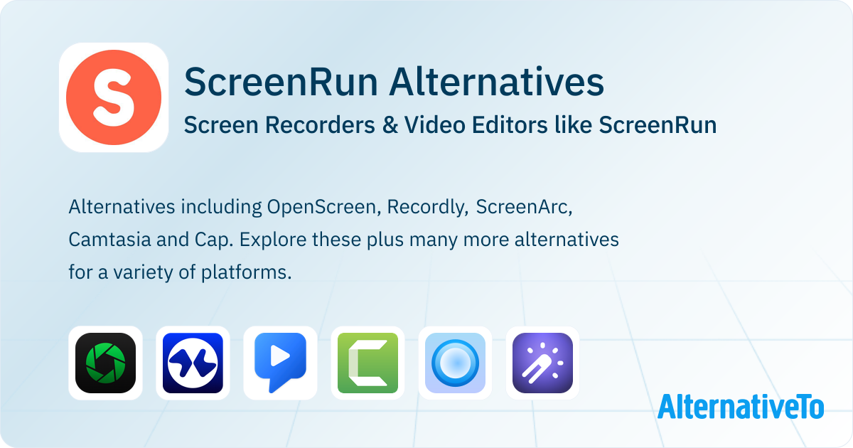 ScreenRun Alternatives: Top 12 Screen Recorders | AlternativeTo