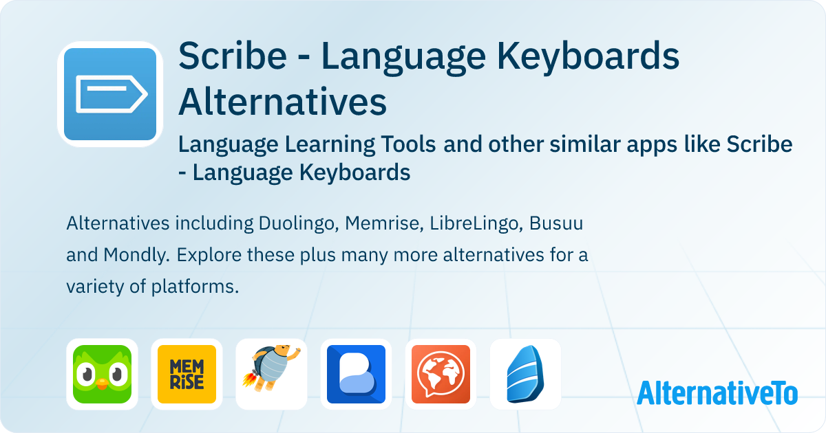 Scribe - Language Keyboards Alternatives: Top 12 Language Learning ...