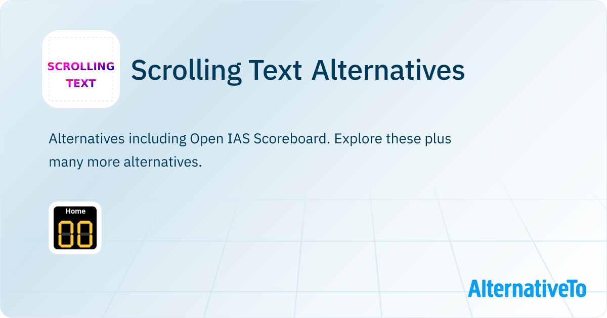 Scrolling Text Alternatives - Explore Similar Sites & Apps | AlternativeTo