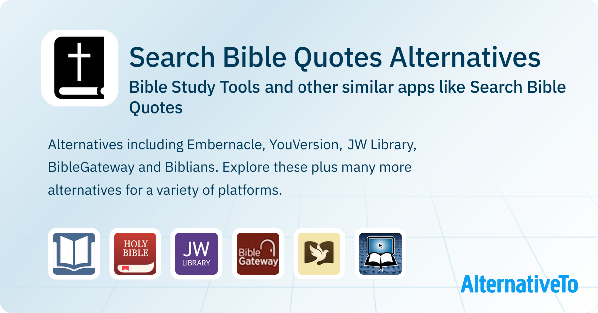 Search Bible Quotes Alternatives: Top 10 Bible Study Tools & Similar ...