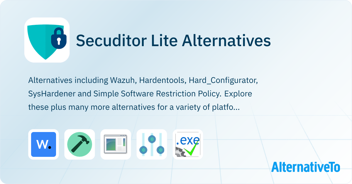 Secuditor Lite Alternatives - Explore Similar Software | AlternativeTo