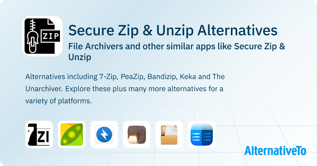 Secure Zip & Unzip Alternatives: Top 13 File Archivers & Similar Apps ...