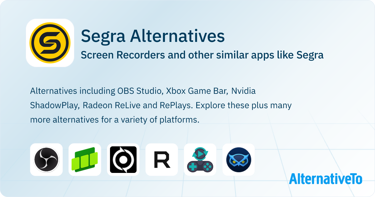 Segra Alternatives: Top 10 Screen Recorders & Similar Apps | AlternativeTo