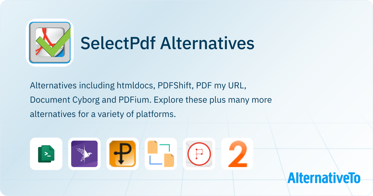 SelectPdf Alternatives - Explore Similar Sites & Apps | AlternativeTo