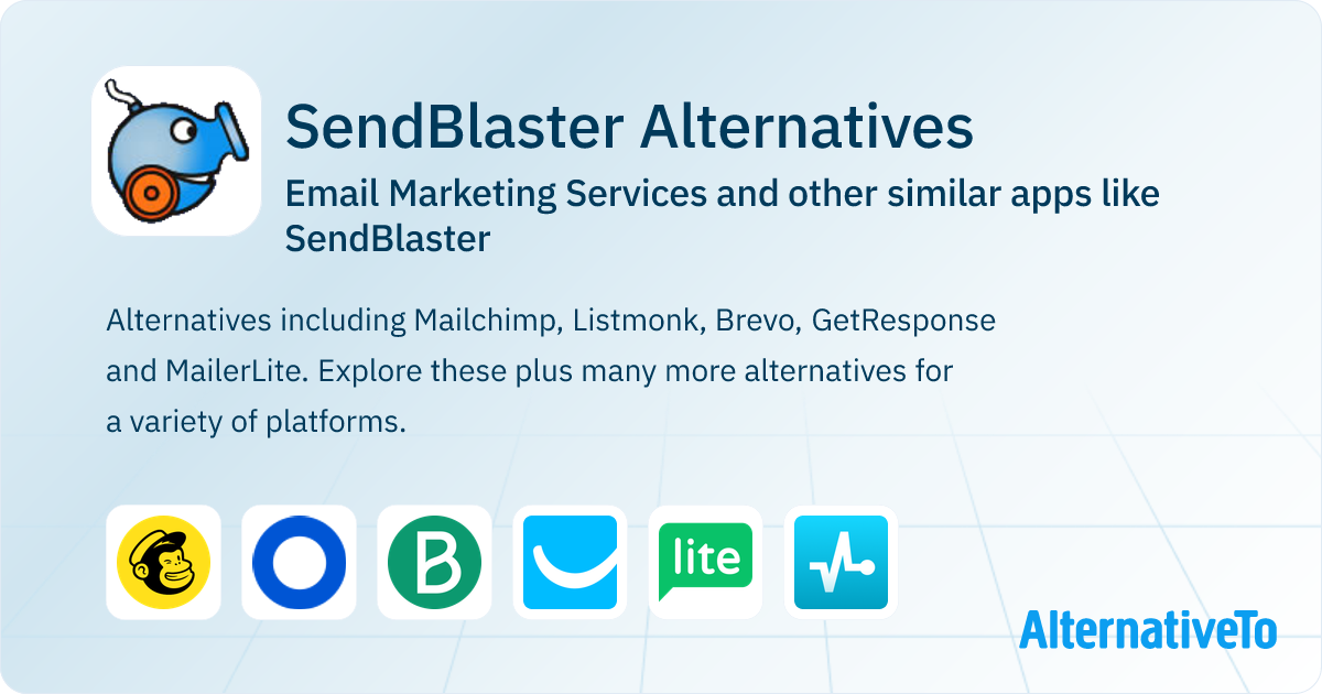 SendBlaster Alternatives: Top 12 Email Marketing Services & Similar ...