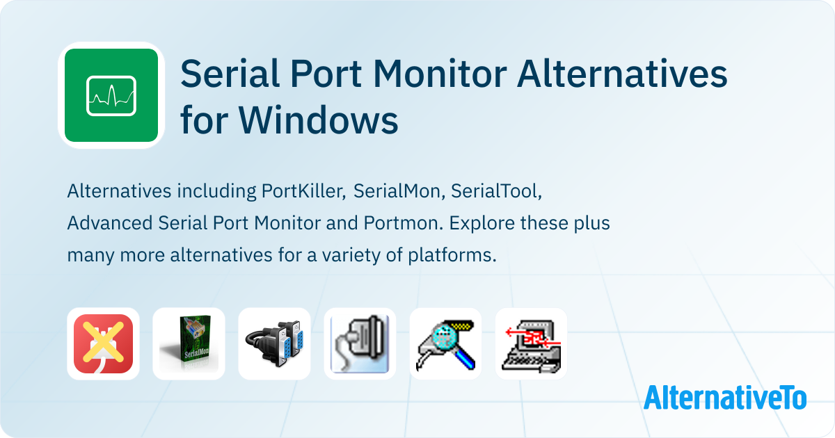 Serial Port Monitor Alternatives for Windows | AlternativeTo