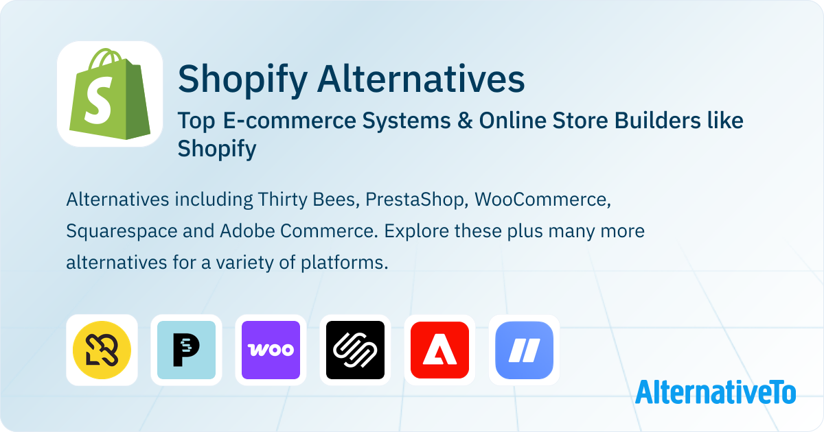 Great Shopify Alternatives: Top E-commerce Systems in 2026 | AlternativeTo