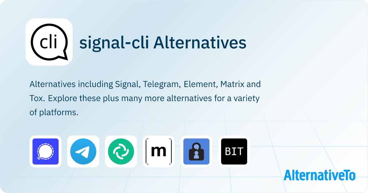 signal-cli Alternatives - Explore Similar Software | AlternativeTo
