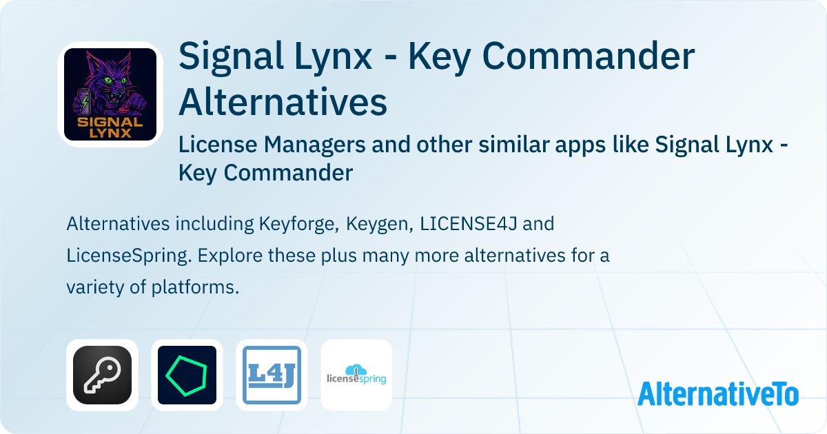 Signal Lynx - Key Commander Alternatives: Top 4 License Managers ...