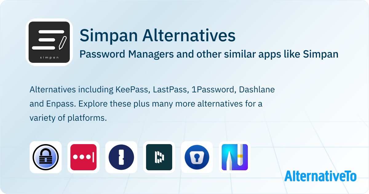 Simpan Alternatives: Top 13 Password Managers & Similar Apps ...