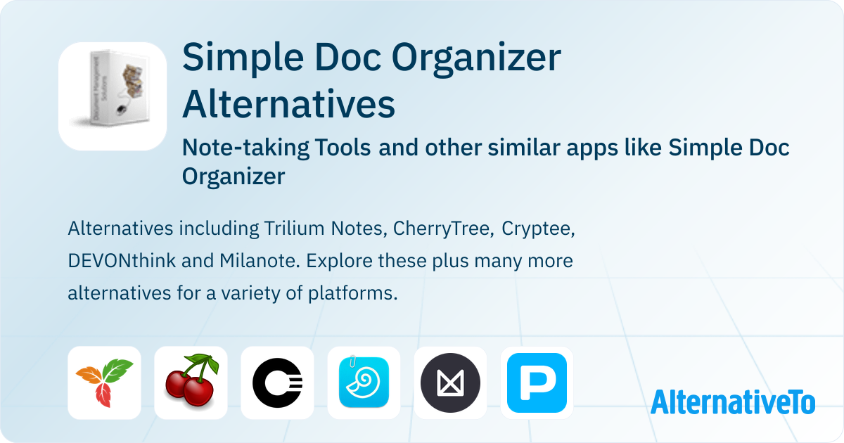 Simple Doc Organizer Alternatives: Top 12 Note-taking Tools & Similar ...