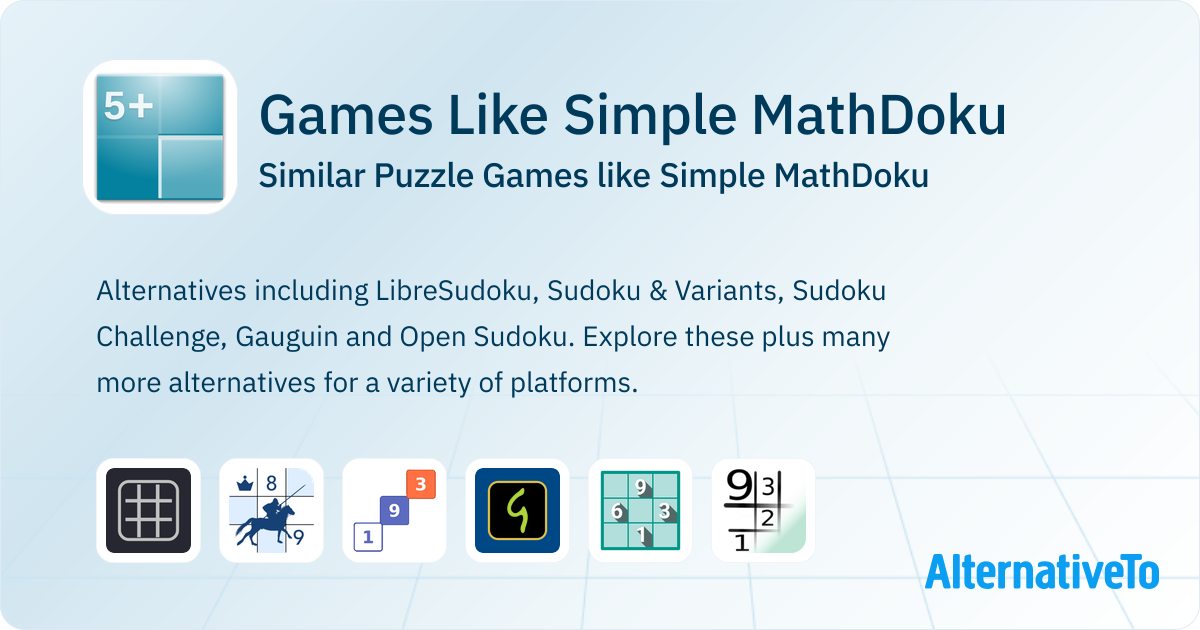 Games Like Simple MathDoku: Similar Puzzle Games 2026 | AlternativeTo