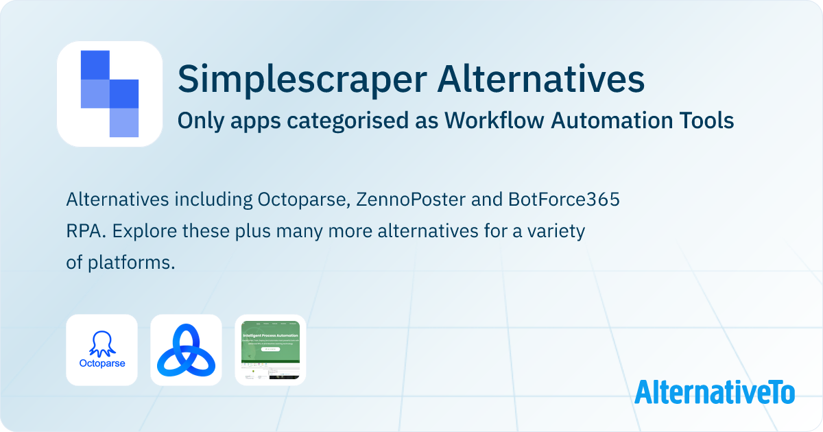 Simplescraper Alternatives: Top 3 Workflow Automation Tools | AlternativeTo