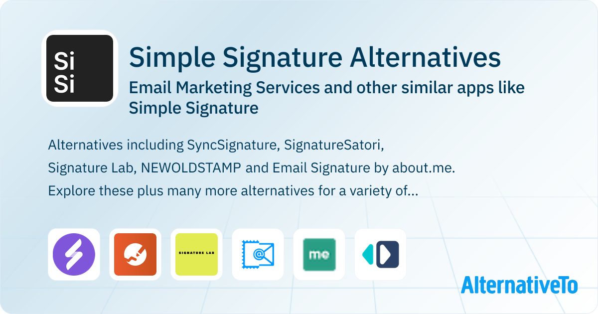 Simple Signature Alternatives: Top 17 Email Marketing Services ...