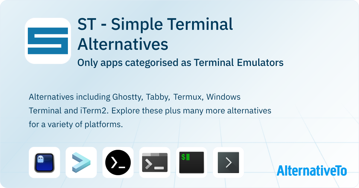 ST - Simple Terminal Alternatives: Top 12 Terminal Emulators ...