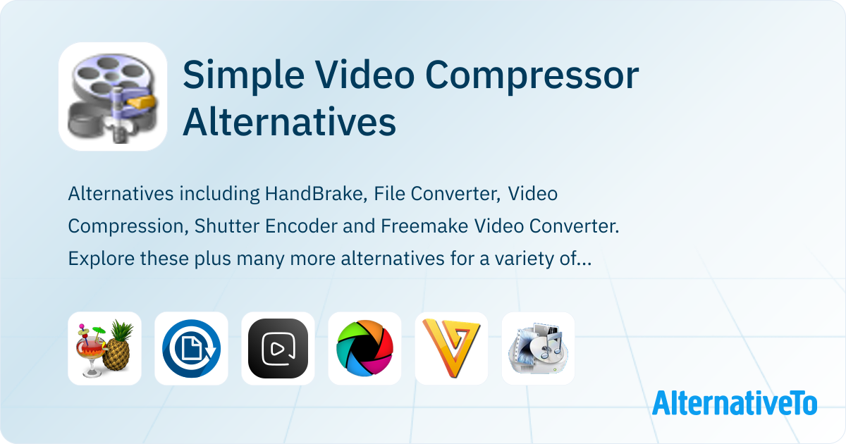 Simple Video Compressor Alternatives - Explore Similar Software ...