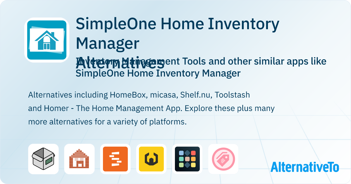 SimpleOne Home Inventory Manager Alternatives: Top 12 Inventory ...