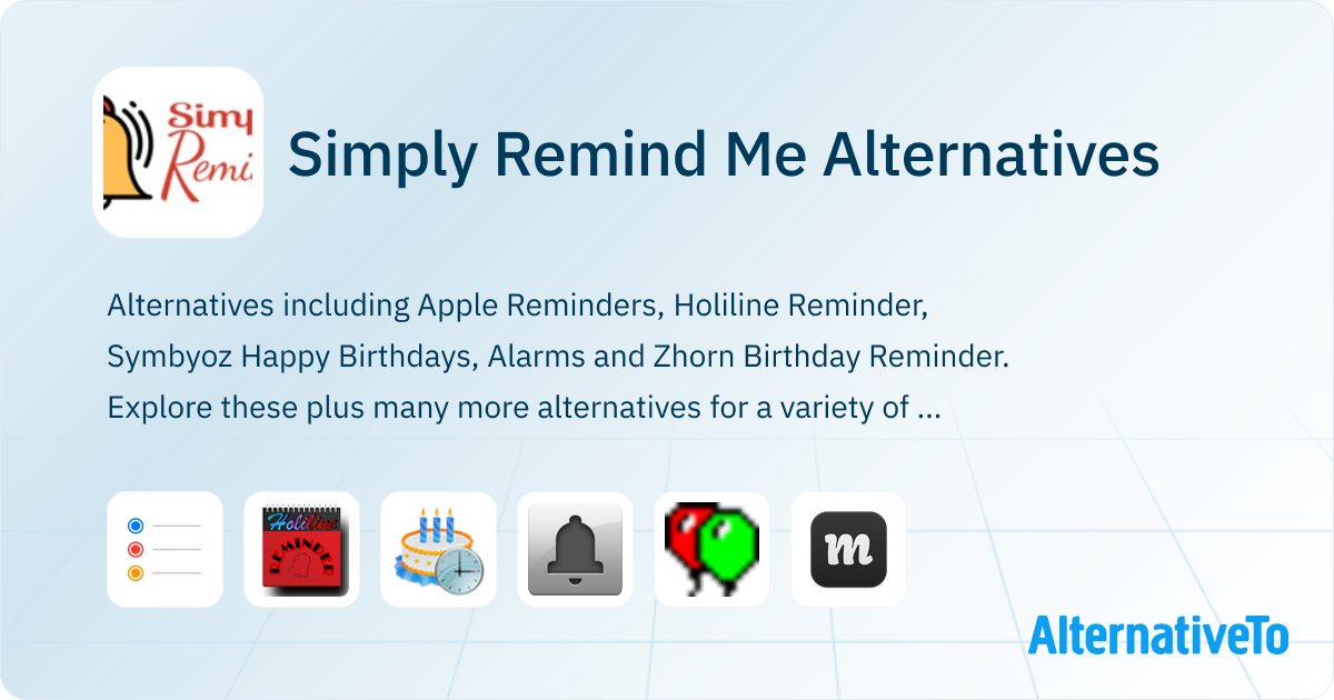 Simply Remind Me Alternatives - Explore Similar Sites & Apps ...