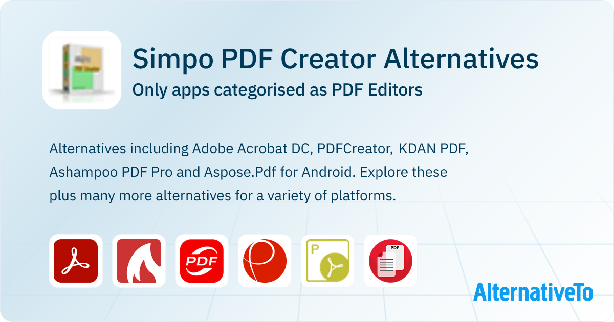 Simpo PDF Creator Alternatives: Top 6 PDF Editors | AlternativeTo