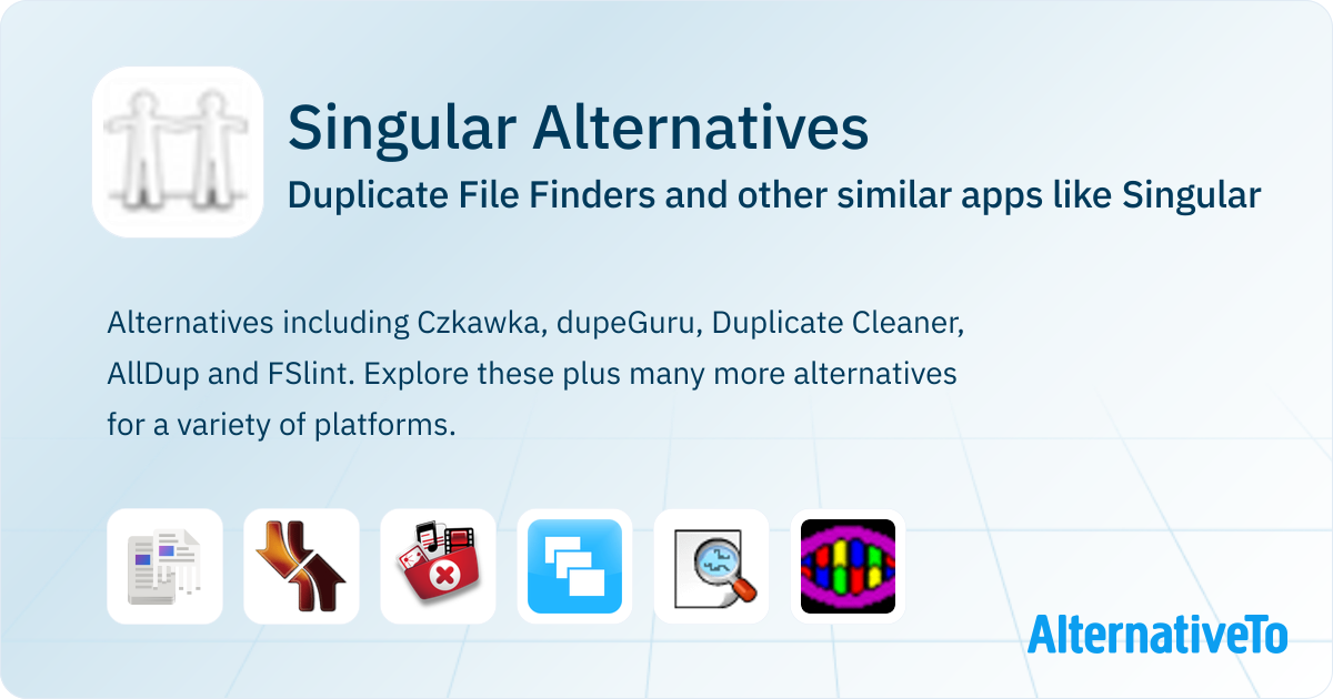 Singular Alternatives: Top 12 Duplicate File Finders & Similar Apps ...