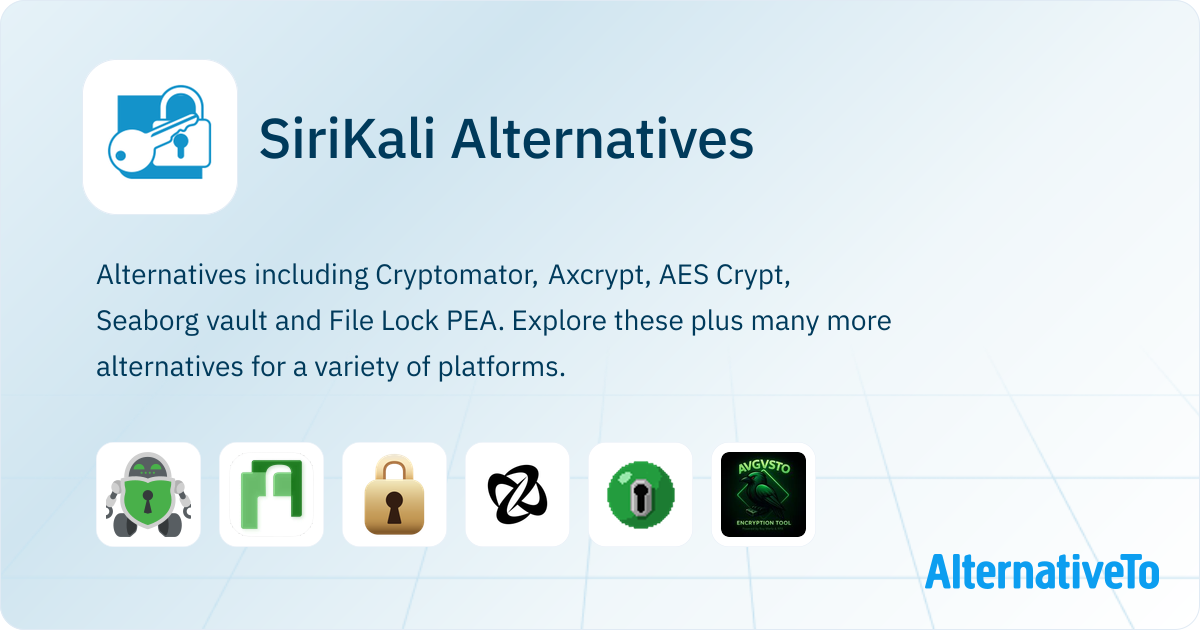 SiriKali Alternatives - Explore Similar Software | AlternativeTo