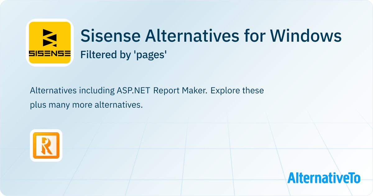 Sisense Alternatives for Windows filtered by 'pages' | AlternativeTo