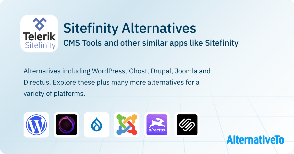 Sitefinity Alternatives: Top 12 CMS Tools & Similar Apps | AlternativeTo