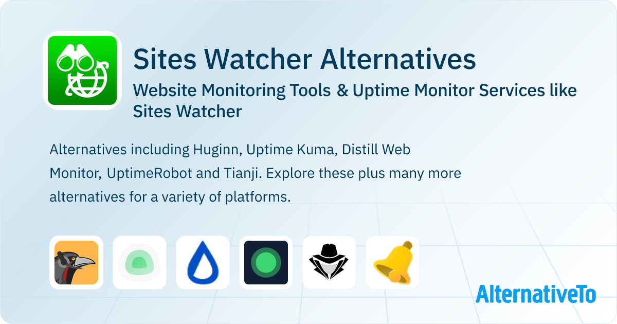 Sites Watcher Alternatives: Top 12 Website Monitoring Tools | AlternativeTo
