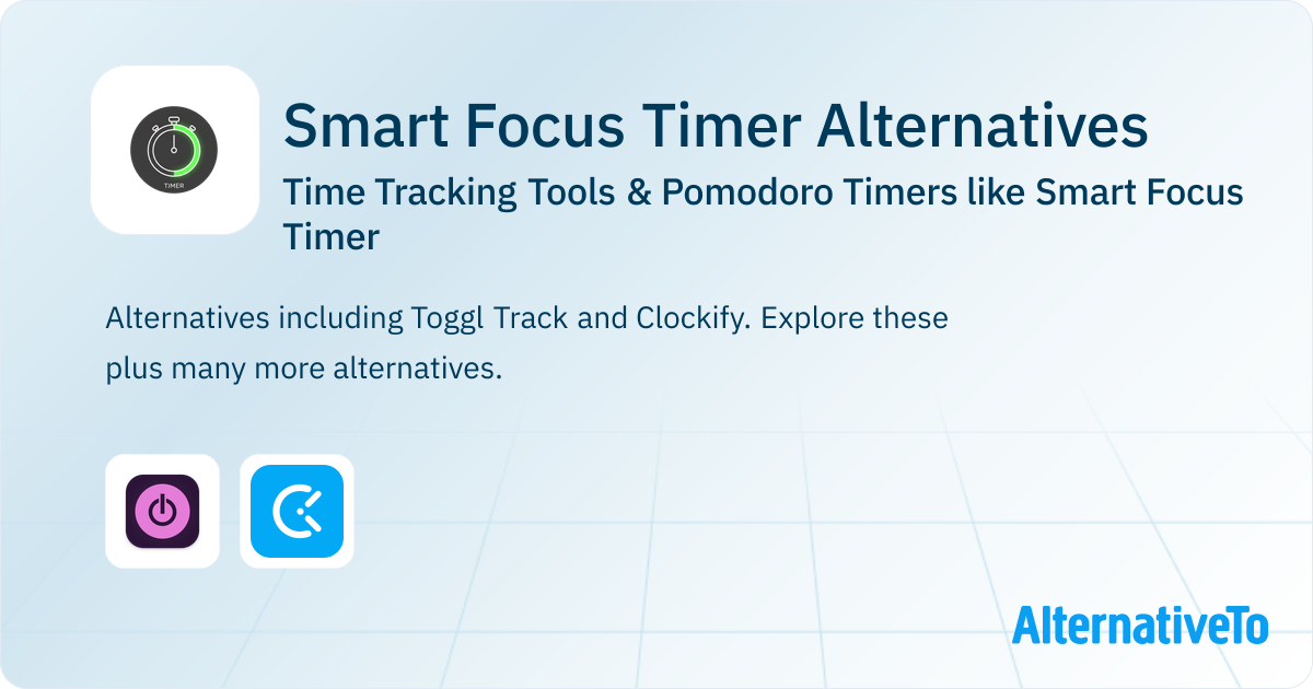 Smart Focus Timer Alternatives: Top 2 Time Tracking Tools | AlternativeTo