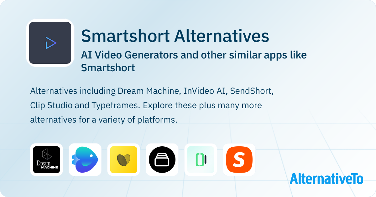 Smartshort Alternatives: Top 15 AI Video Generators & Similar Websites ...