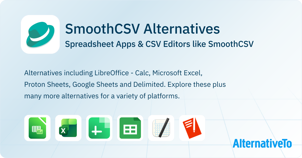 SmoothCSV Alternatives: Top 12 Spreadsheet Apps & CSV Editors ...
