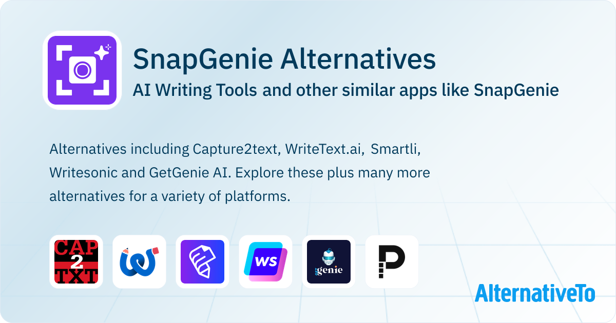 SnapGenie Alternatives: Top 19 AI Writing Tools & Similar Websites ...