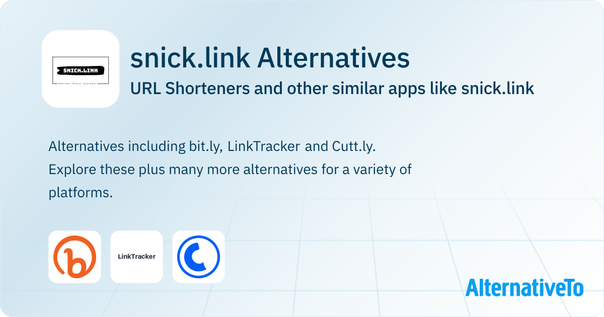 snick.link Alternatives: Top 3 URL Shorteners & Similar Websites ...