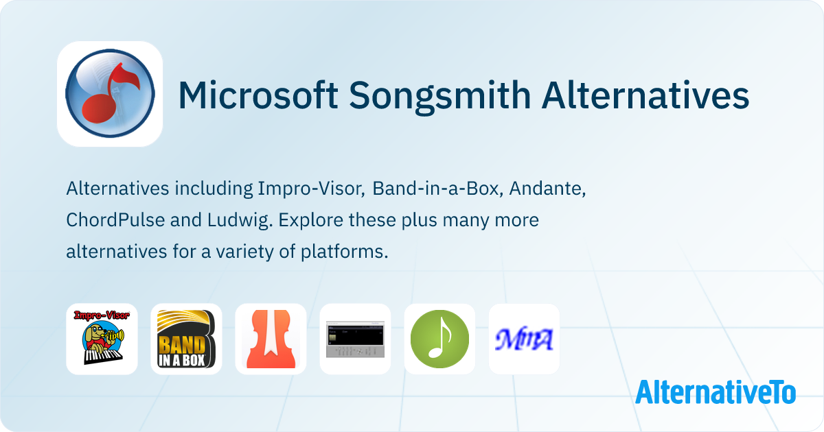 Microsoft Songsmith Alternatives - Explore Similar Software | AlternativeTo