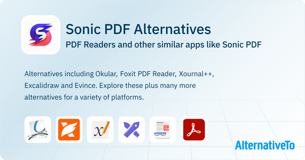 Sonic PDF Alternatives: Top 12 PDF Readers & Similar Apps | AlternativeTo