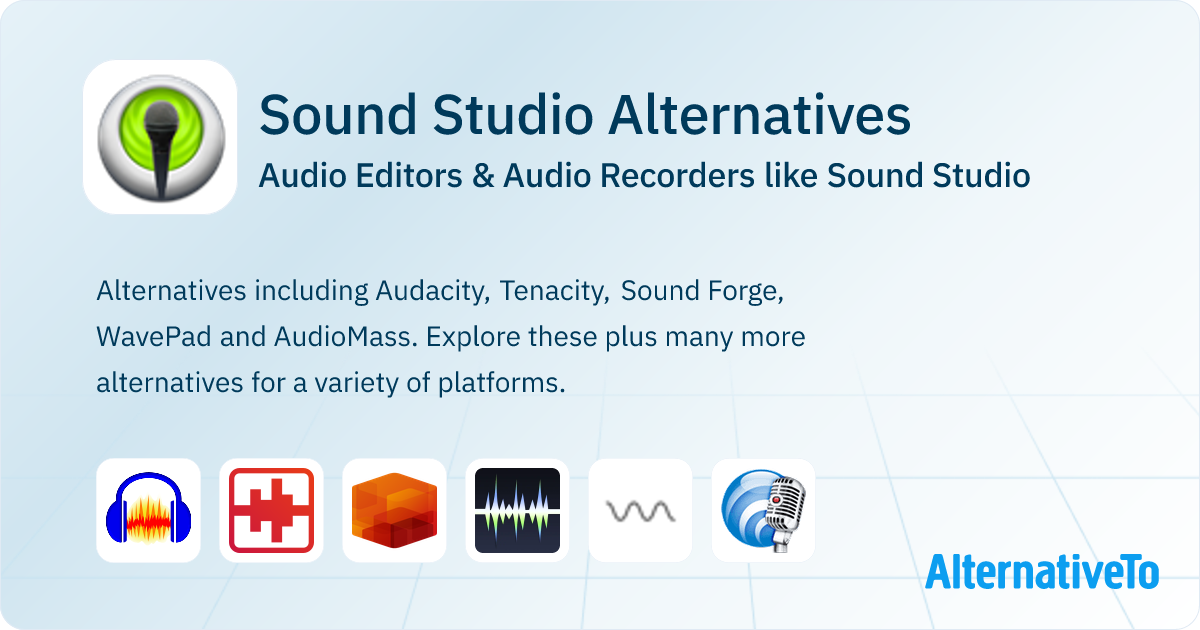 Sound Studio Alternatives: Top 12 Audio Editors | AlternativeTo