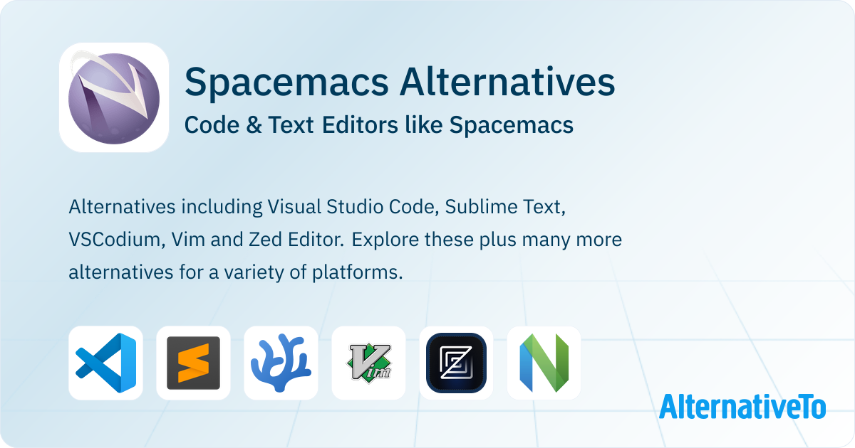 Spacemacs Alternatives: Top 12 Code & Text Editors | AlternativeTo