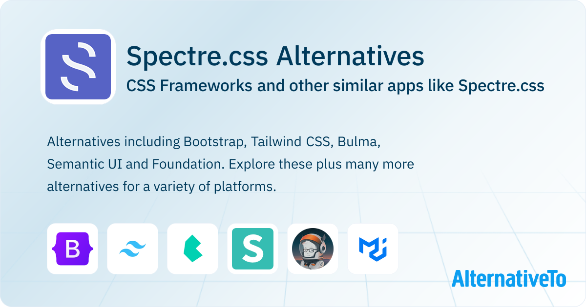 Spectre.css Alternatives: Top 12 CSS Frameworks & Similar Apps ...