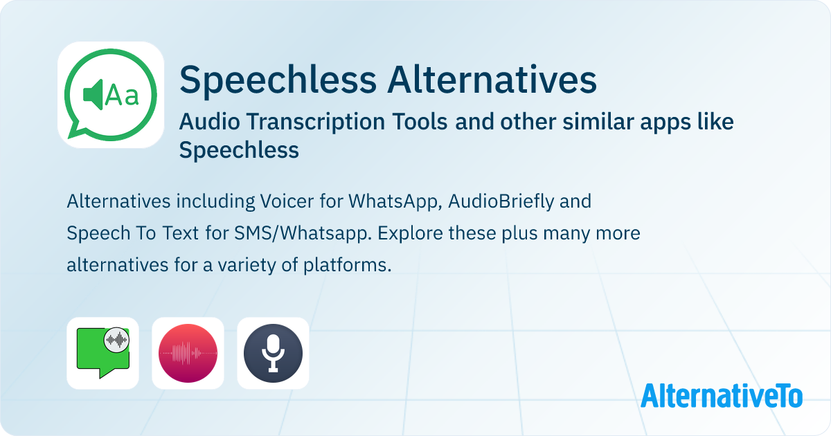 Speechless Alternatives: Top 3 Audio Transcription Tools & Similar Apps ...