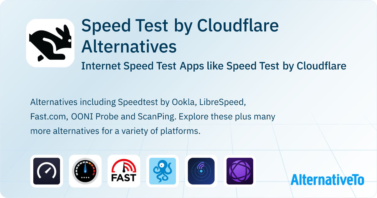 Speed Test by Cloudflare Alternatives: Top 12 Internet Speed Test Apps ...
