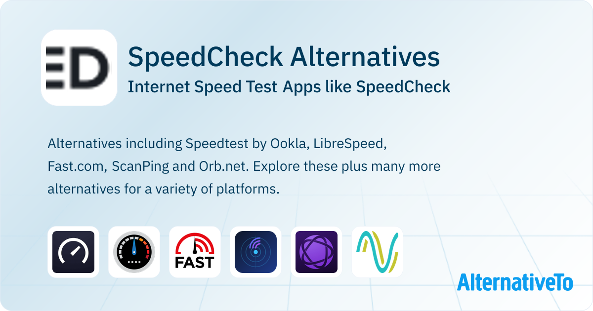 SpeedCheck Alternatives: Top 12 Internet Speed Test & Similar Apps ...